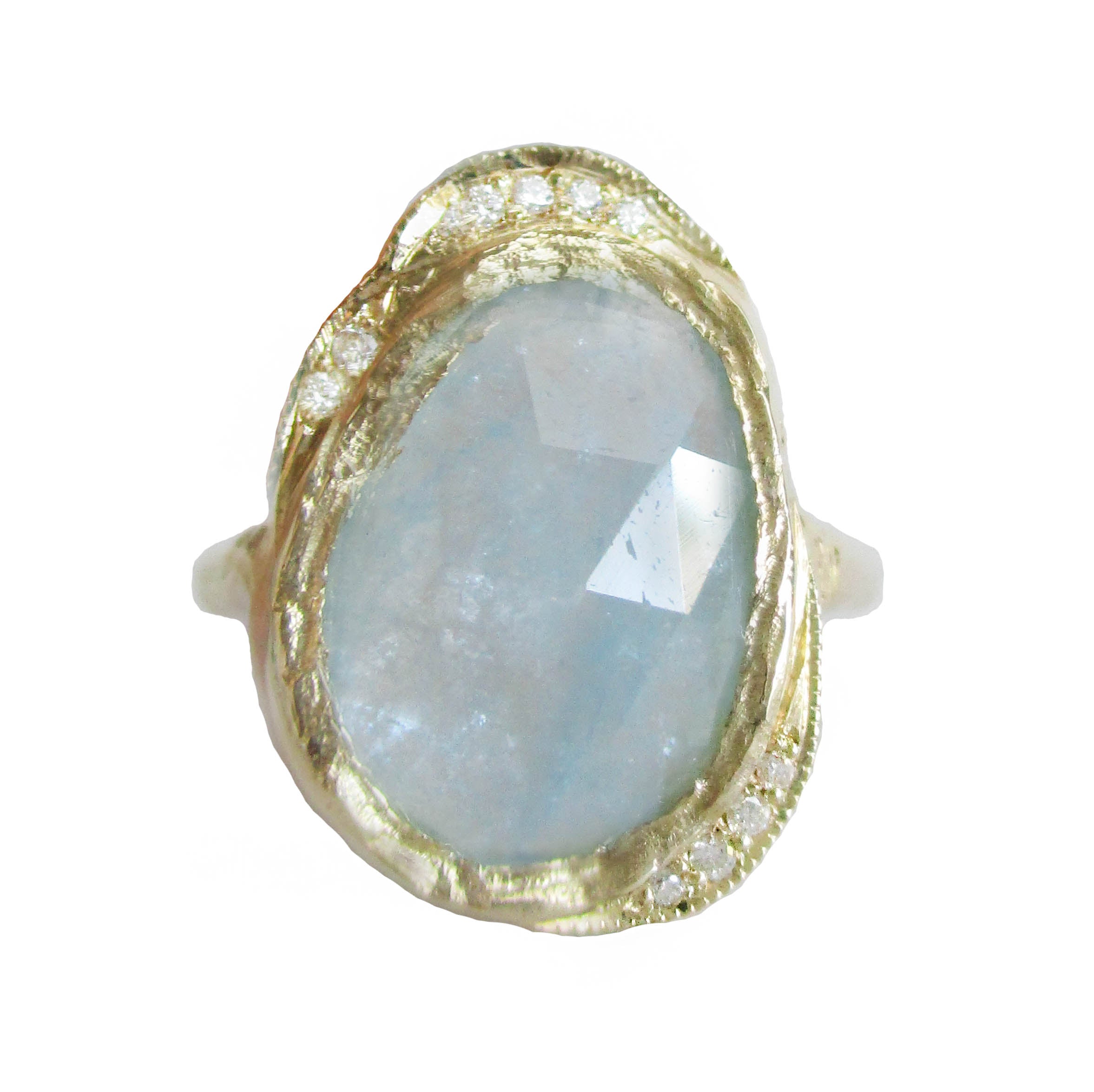Misa Jewelry Handcrafted Ring Aquamarine Hidden Cove Ring