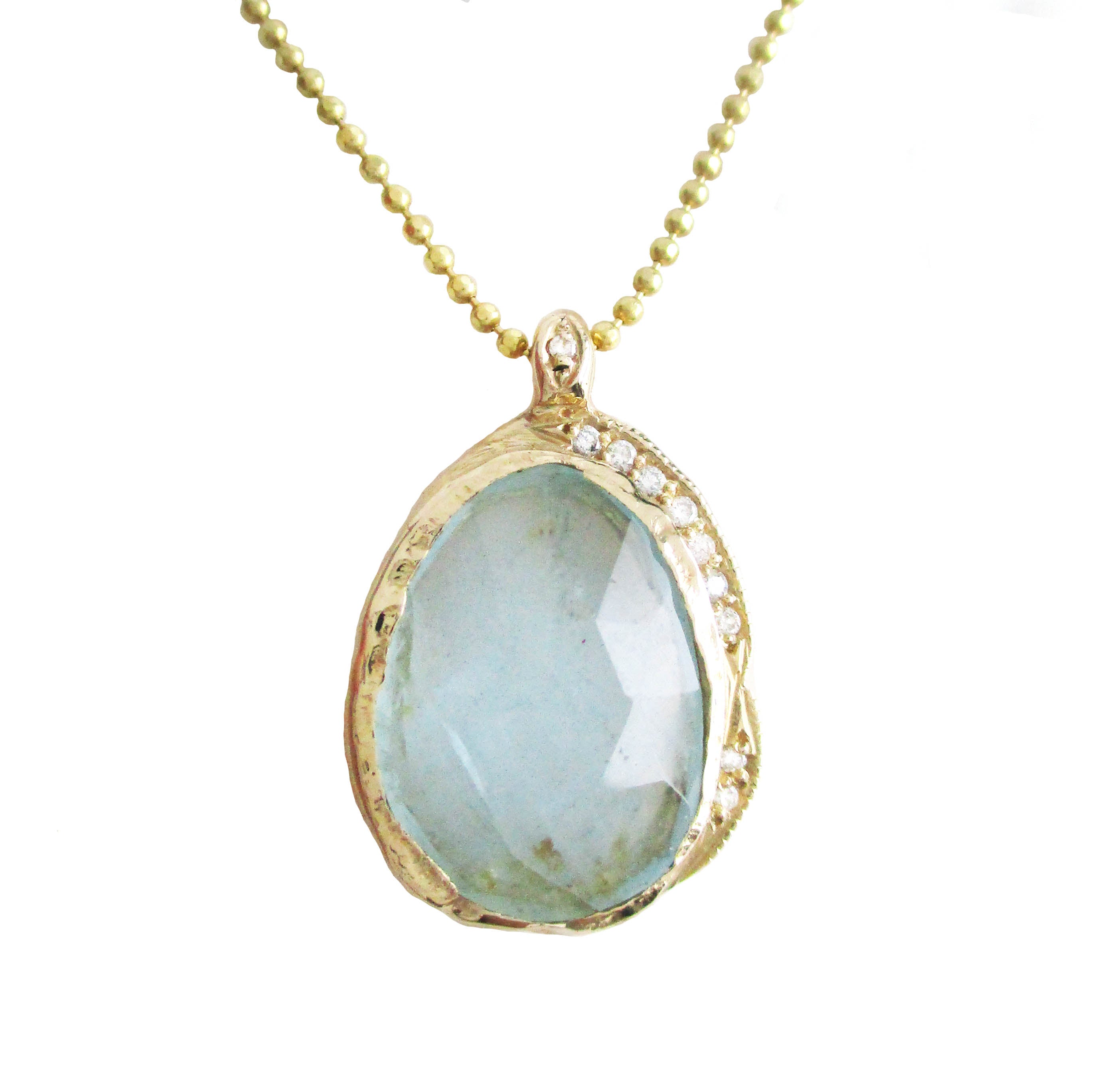 Misa Jewelry Handcrafted Necklace Aquamarine Hidden Cove Necklace