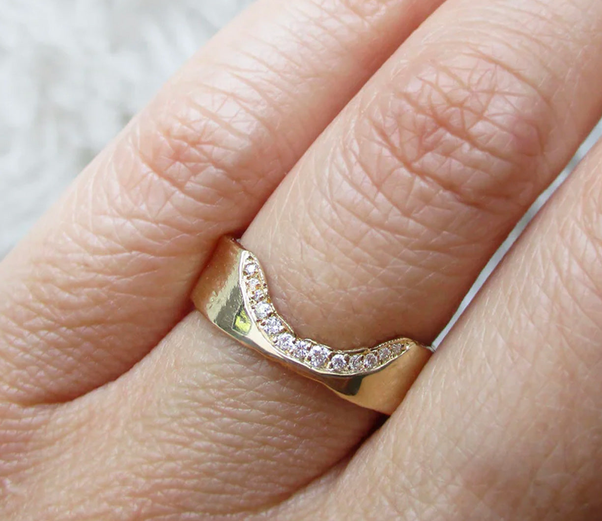 Misa Jewelry - Canyon Diamond Ring - Stacking Ring