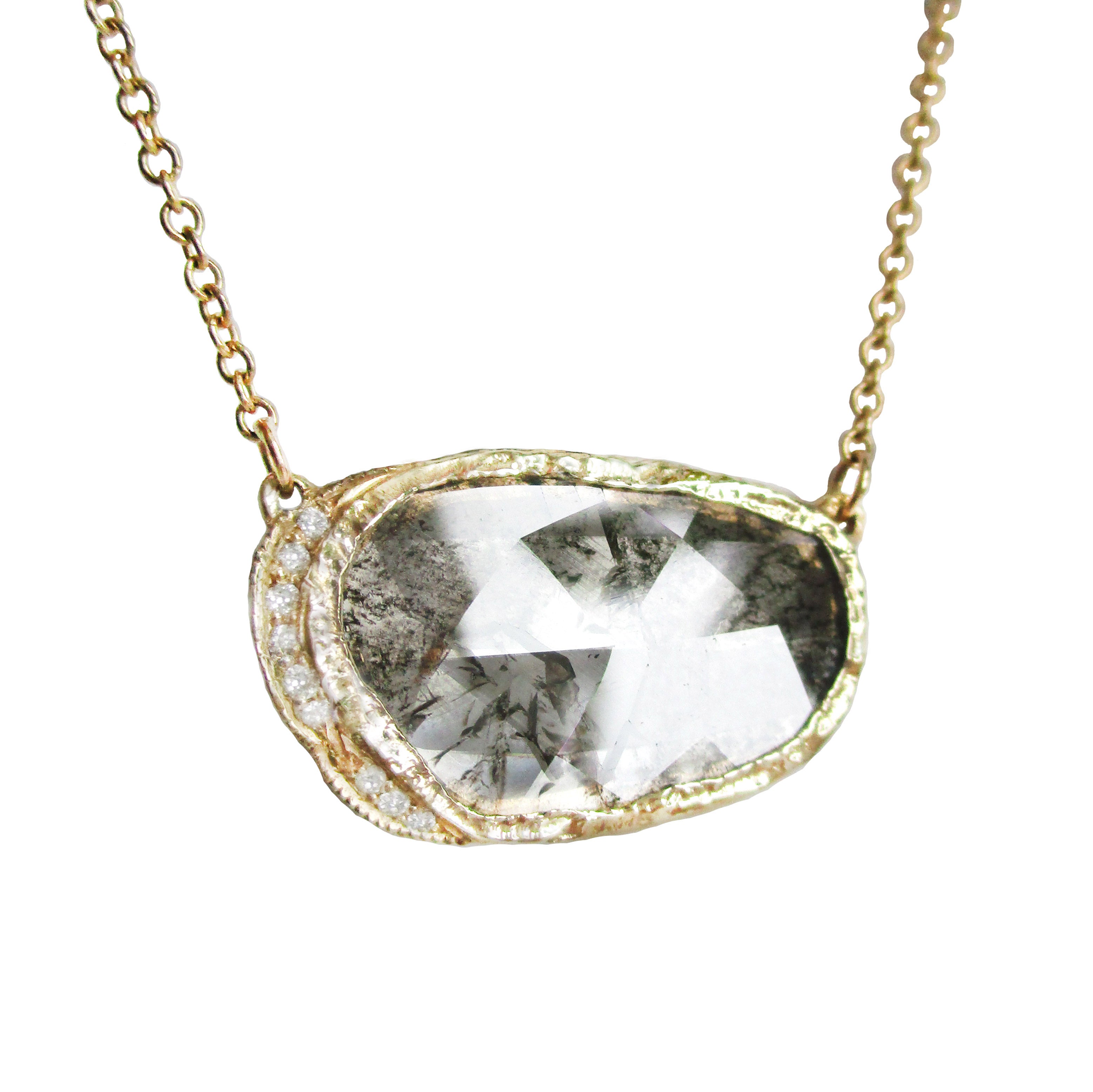 Misa Jewelry - Diamond Slice Necklace - Diamond Slice Hidden Cove Necklace