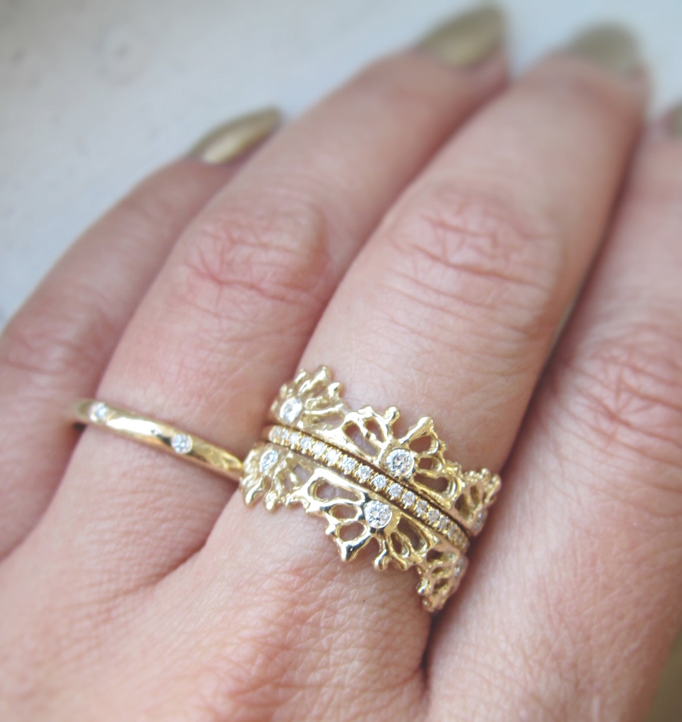 Misa Jewelry - Handcrafted Ring - Triple Crown Ring