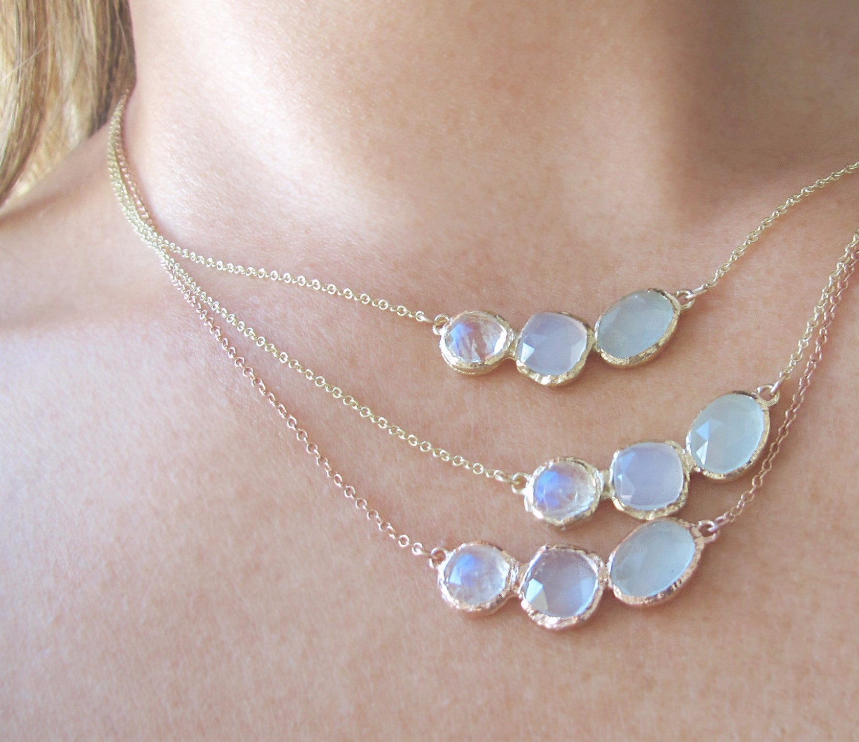 Misa Jewelry - Handcrafted Necklace - Stepping Stone Necklace