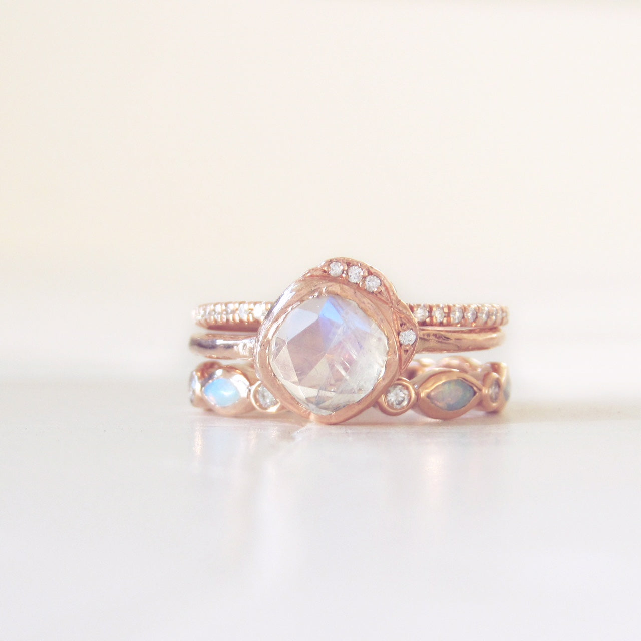 Misa Jewelry - Moonstone Jewelry - Mini Cove Moonstone Ring